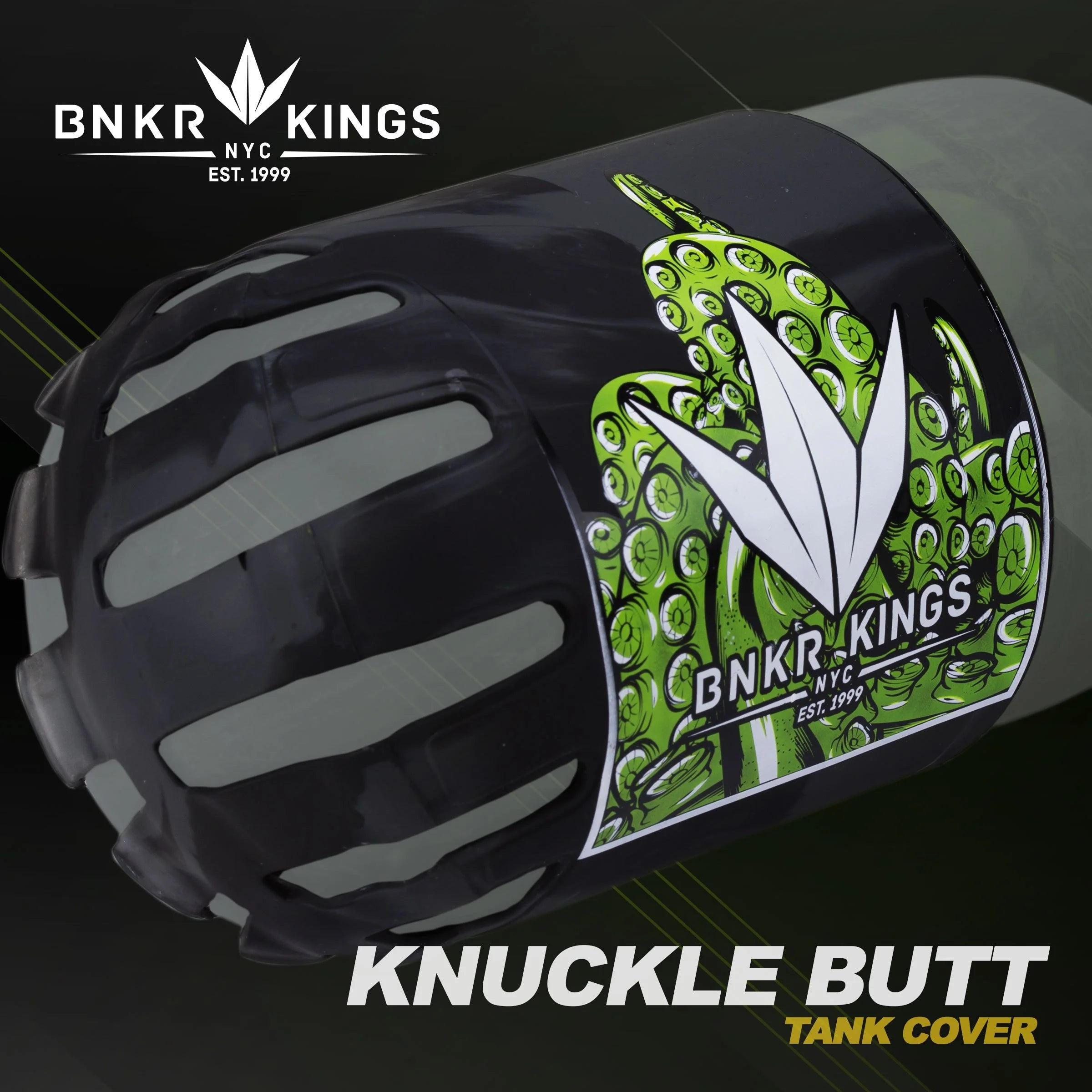 Bunkerkings - Knuckle Butt Paintball Air Tank Cover - Tentacles - Blac ...