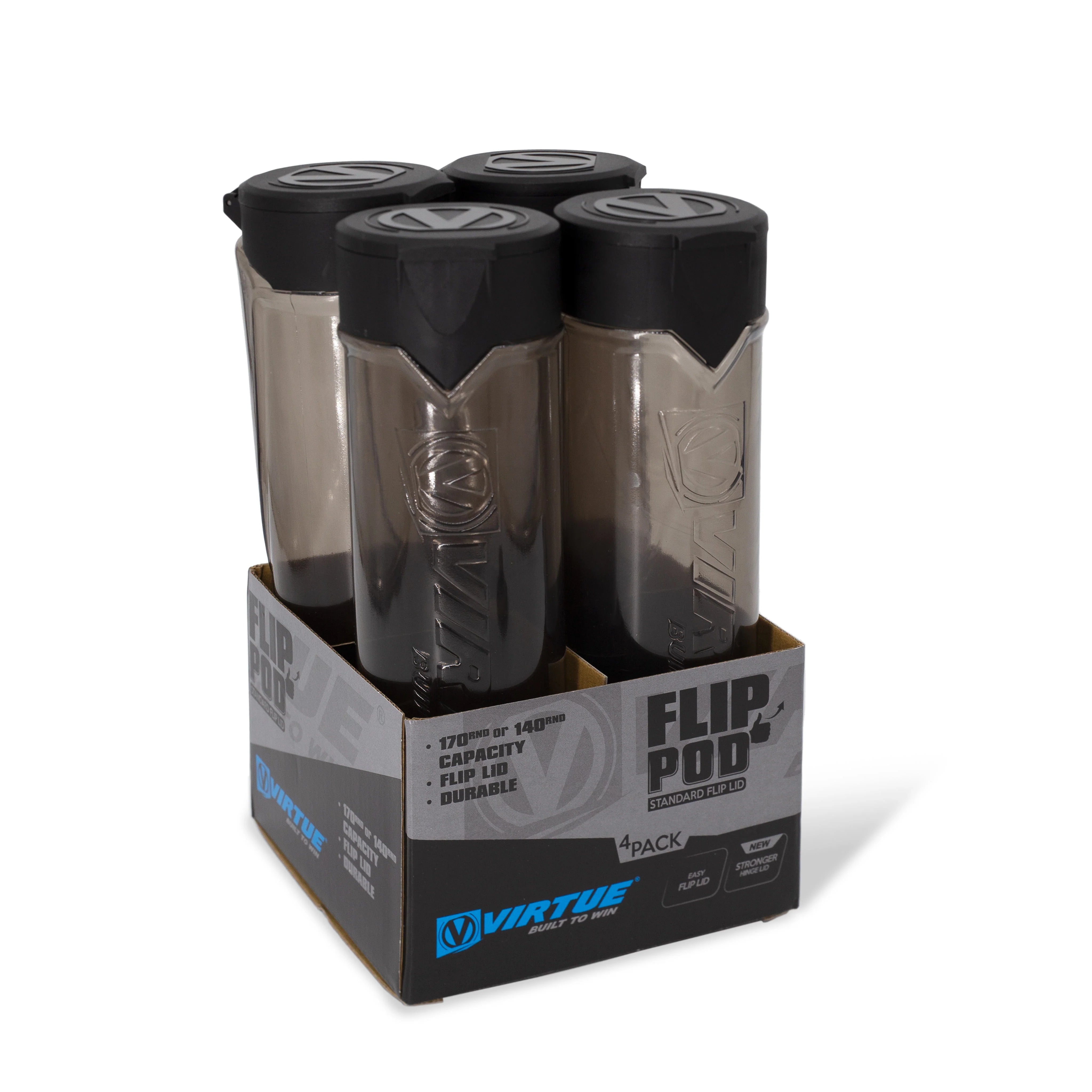 Virtue Flip 140 Round Pods - 4-Pack | Smoke – East Coast Paintball Supply