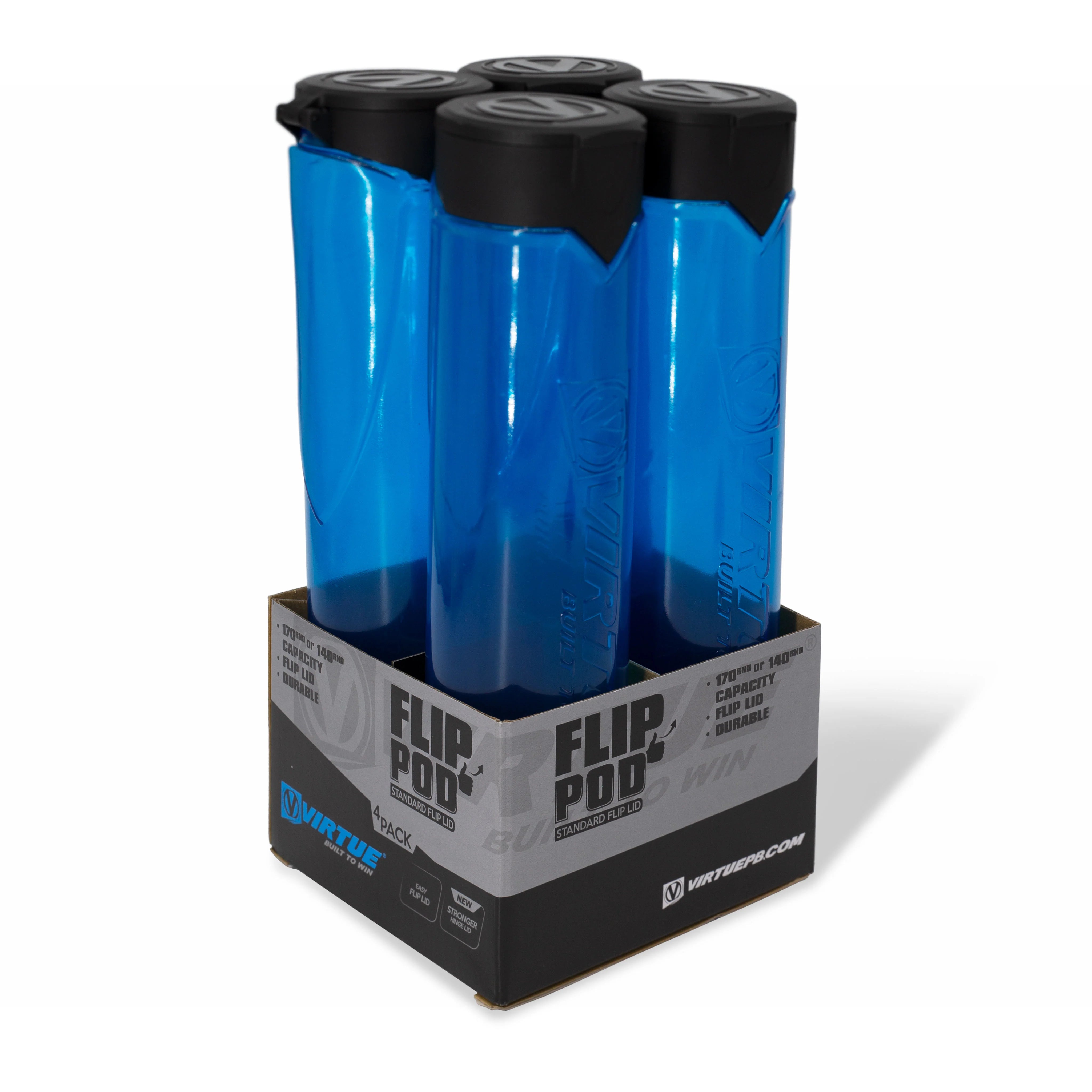 Virtue Flip 170 Round Pods - 4-Pack | Blue – East Coast Paintball Supply