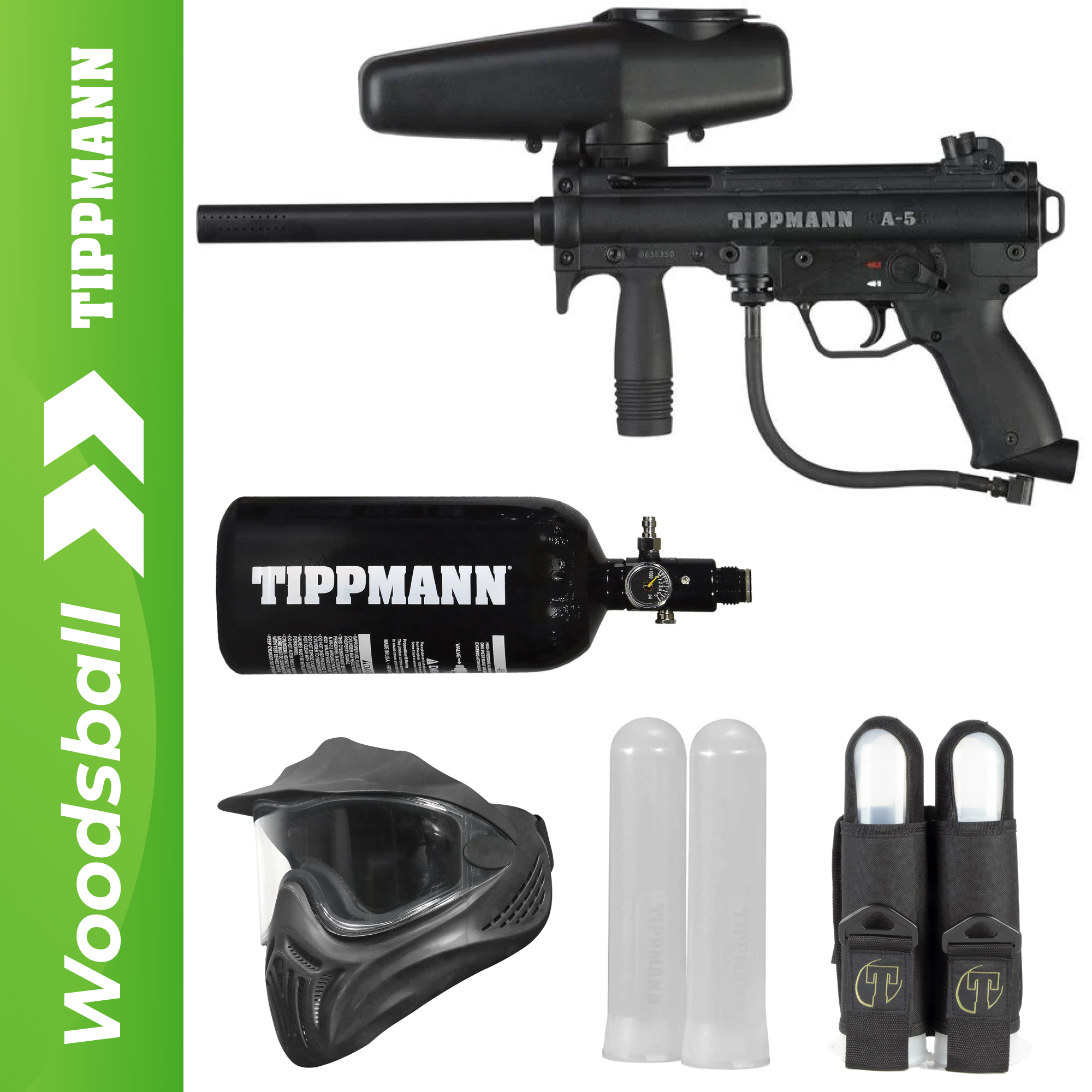 Tippmann A-5 with Response Trigger Paintball Marker Package – East ...