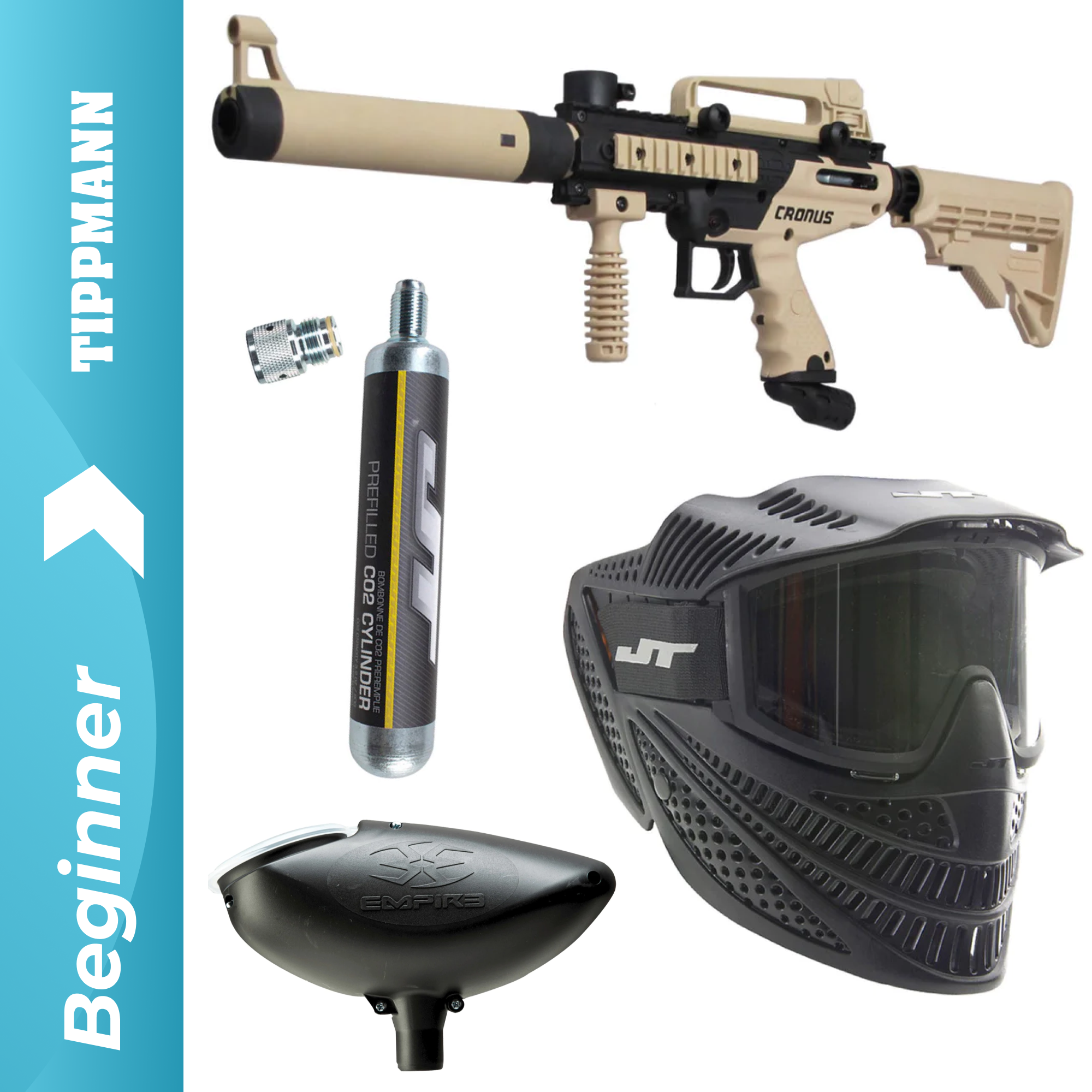 Tippmann Cronus Combat Power Pack - Raptor Mask/90g CO2/Loader/Cronus ...